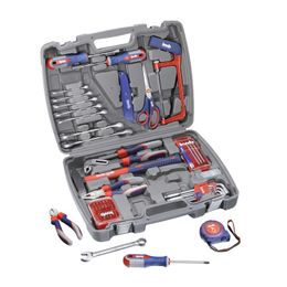 kwb Werkzeug-Koffer inkl. Werkzeug-Set, 65-teilig, gef&uuml;llt, robust und hochwertig, ideal f&uuml;r,den Haushalt oder oder die Garage, im praktischen Kunststoffkoffer, Mehrfarbig
