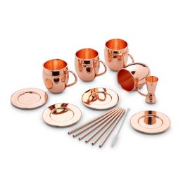 ECHTWERK Moscow Mule Becher Set 13tlg aus Edelstahl
