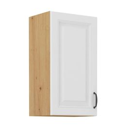 K&uuml;chen-Preisbombe H&auml;ngeschrank 40 cm Stilo Weiss + Eiche Artisan K&uuml;chenzeile K&uuml;chenblock K&uuml;che