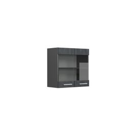 VICCO H&auml;ngeglasschrank R-Line Schwarz Beton Anthrazit 60 cm