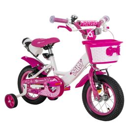 Actionbikes Motors Actionbikes Kinderfahrrad Daisy 12 Zoll, pink, St&uuml;tzr&auml;der, Korb, V-Brake-Bremsen, Antirutschgriffe (East)