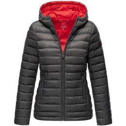 Marikoo Damen modische Steppjacke &Uuml;bergangsjacke mit gro&szlig;er Kapuze Lucy