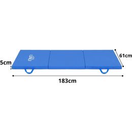 Sportmatte Premium Tri-Folding Thick Gymnastic Mat & Home Sports