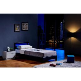 Home Deluxe LED Bett Astro inkl. Matratze versch. Gr&ouml;&szlig;en und Farben - Schwarz