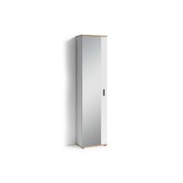 ByLiving Garderobe JAKOB, Breite 49 cm, Artisan Eiche/wei&szlig;, Spiegelt&uuml;r