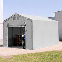 TOOLPORT 3x6m Zelthalle, PVC-Plane, grau, ohne Statik - (79865)