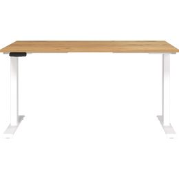 Schreibtisch Germania "Jet, elektrisch höhenverstellbar" Tische Gr. B/H/T: 140cm x 72cm x 80cm, weiß (navarra, eiche, nachbildung, weiß, navarra, nachbildung) moderne Farbvariationen, Breite 120140160180 cm, Made in Germany