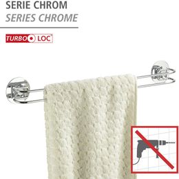 Turbo-Loc® Handtuchstange, Befestigen ohne bohren, Silber glänzend, Stahl chrom - silber glänzend - Wenko