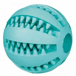 1 Stück Spaßball für Hunde, Futterball, Beißball, Rätsel- und Langeweilelinderung, Mintfarbe, Naturkautschuk ø 5 cm