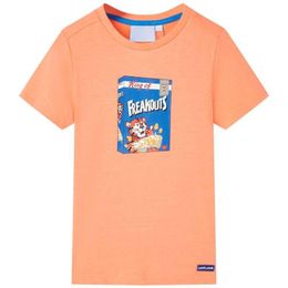 Kinder-Kurzarmshirt Neonorange 128