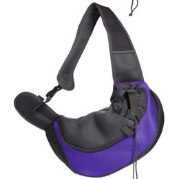 Cyslmuk - 1 x violette Haustier-Tragetasche für Hunde, Katzen, Hände frei, für Outdoor-Reisen, Umhängetasche (Haustiere unter 8 kg).