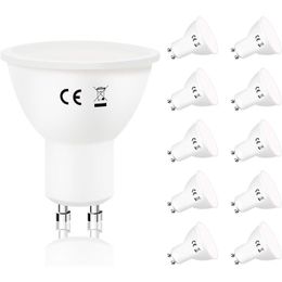 GU10 led Kaltweiss 6W Leuchtmittel Lampe Ersetzt 60W Glühbirne 5000K Energiesparlampe Abstrahlwinkel 110° Spot Nicht Dimmbar Reflektor Birne