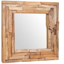 vidaXL - Dekorativer Spiegel Teak 60 x 60 cm Quadratisch