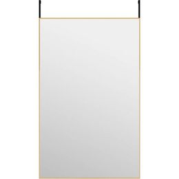 vidaXL - Türspiegel Golden 50x80 cm Glas und Aluminium