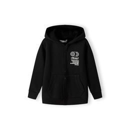 MINOTI Sweatjacke Jungen Gr&ouml;&szlig;e 122/128 schwarz / wei&szlig;