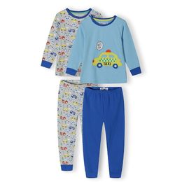 MINOTI Pyjama Jungen Gr&ouml;&szlig;e 92/96 blau / mischfarben