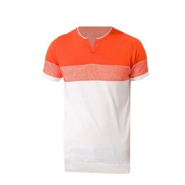 Dandalo Shirt Herren Gr&ouml;&szlig;e S orange / wei&szlig;