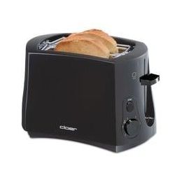 Cloer Toaster 3310 schwarz, 825 Watt, f&uuml;r 2 Scheiben Toast