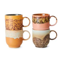 HKliving - 70's Kaffeetasse, 250 ml, cape (4er-Set)