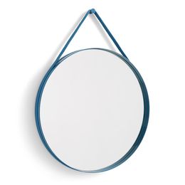 Hay - Strap Mirror No. 2 , Ø 70 cm, blau