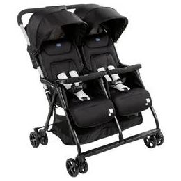 Zwillingsbuggy Chicco "OHlalà Twin, Black Night" schwarz (black night) Baby Kinderwagen Zwillingskinderwagen