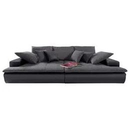 Big-Sofa Inosign "Haiti" Sofas Gr. B/H/T: 260cm x 85cm x 142cm, Kunstleder SOFTLUX-Struktur, Ohne Beleuchtung, schwarz (schwarz/pepper) wahlweise mit Kaltschaum (140kg BelastungSitz) und RGB-Beleuchtung