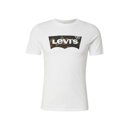 Levi's LEVI'S T-Shirt 'Original Housemark Tee' Herren Gr&ouml;&szlig;e XS dunkelbraun / khaki / dunkelgr&uuml;n / wei&szlig;