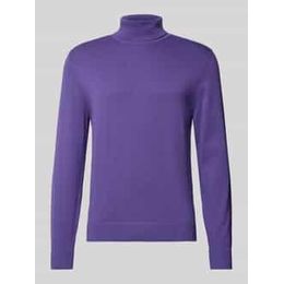 s.Oliver RED LABEL Regular Fit Rollkragenpullover aus Baumwolle mit gerippten Abschlüssen