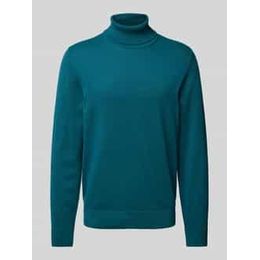 s.Oliver RED LABEL Regular Fit Rollkragenpullover aus Baumwolle mit gerippten Abschlüssen