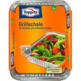 3 Toppits Aluschalen Grillschale 17,0 x 22,0 cm