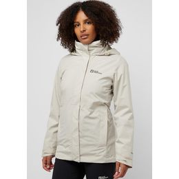 3-in-1-Funktionsjacke Jack Wolfskin "ROTWAND 3IN1 JKT W" Gr. L (42/44), beige (seal) Damen Jacken