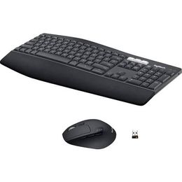 Logitech MK850 Performance Funk Tastatur, Maus-Set Ergonomisch Deutsch, QWERTZ Schwarz