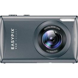 Easypix V48 Pocket Anthrazite Digitalkamera 8 Megapixel Anthrazit Integrierter Akku, 4K-Video, Full HD Video, mit eingebautem Blitz