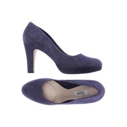 Clarks Damen Pumps, blau, Gr. 41.5