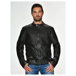 Lederjacke Mustang "Wellington" Gr. M, schwarz Herren Jacken