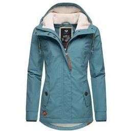 Winterjacke Ragwear "Monade" Gr. XXXL (46), blau (ocean) Damen Jacken Winterparka mit Kapuze und m. Fleece gefüttert