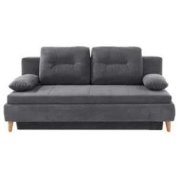 Jockenhöfer Schlafsofa JOCKENHÖFER GRUPPE "Maja, Dauerschlafsofa" Sofas Gr. B/T: 207cm x 110cm, Cord, grau Wende-Federkernmatratze, Liegefläche 160x200 cm, Bettkasten Bestseller