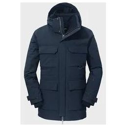 Schöffel Langjacke SCHÖFFEL "Down Parka Ridgeland M" Gr. 52, blau (8820 - blau) Herren Jacken