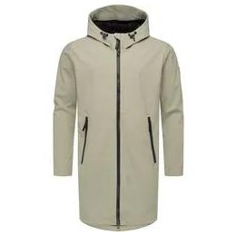 Softshellparka Ragwear "Shellwie Long" Gr. M (50), grün (helloliv) Herren Jacken Schlichter Softshellmantel mit Kapuze