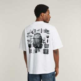 G-Star Raw Knolling Back Graphic Boxy T-Shirt - Weiß - Herren