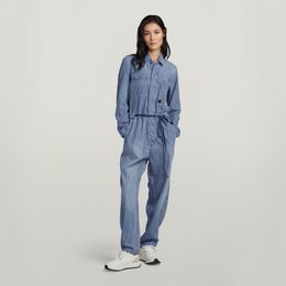 G-Star Raw Denim Jumpsuit Long Sleeve - Mittelblau - Damen