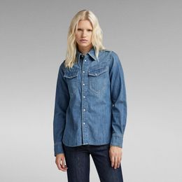 G-Star Raw Slim Denim Hemd - Mittelblau - Damen