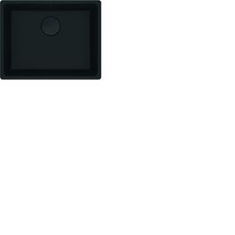 Franke Unterbaubecken Maris MRG 110-52 Fragranit Black Matt - Black Collection, Drehknopfventil