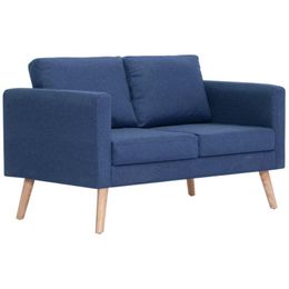 2-Sitzer-Sofa Stoff Blau vidaXL