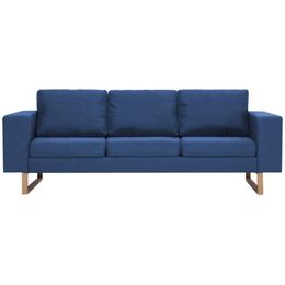 3-Sitzer-Sofa Stoff Blau vidaXL