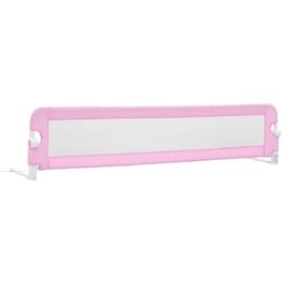 Kleinkind-Bettschutzgitter Rosa 180x42 cm Polyester vidaXL