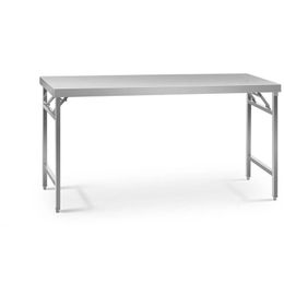 ROYAL CATERING Arbeitstisch Edelstahltisch Edelstahl klappbar höhenverstellbar 60x180cm 230 kg