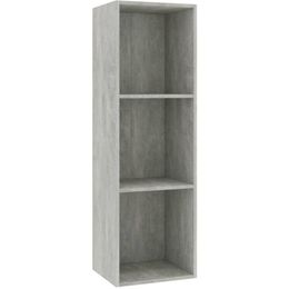 Bücherregal/TV-Schrank Betongrau 36x30x114 cm Holzwerkstoff vidaXL