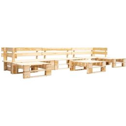 6-tlg. Paletten-Lounge-Set Holz Natur vidaXL