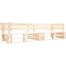 vidaXL - Garten-Palettensofa 2-Sitzer Natur Holz